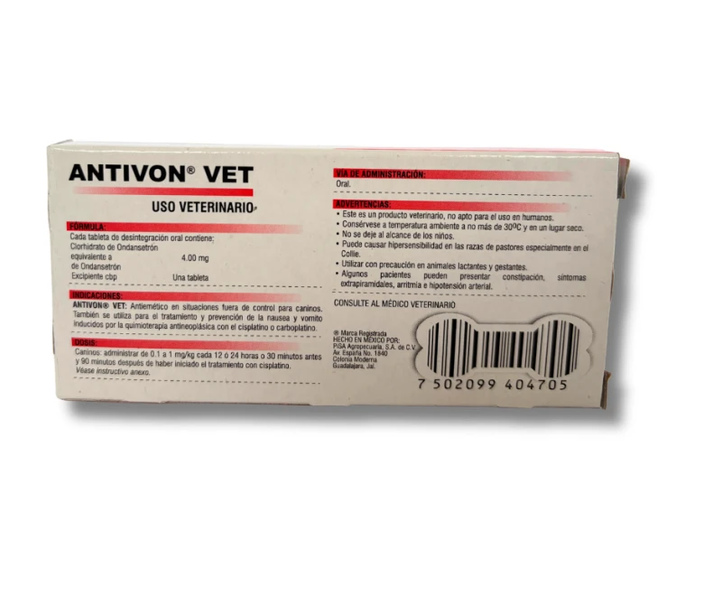 ANTIVON VET 4 MG CJA C/10 TABS. - MEDIVET